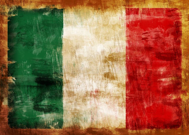 ITALY old painted flag stock illustration. Illustration of scratched ...