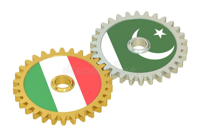 Italy and Pakistan, Symbol of Two National Flags from Textile ...