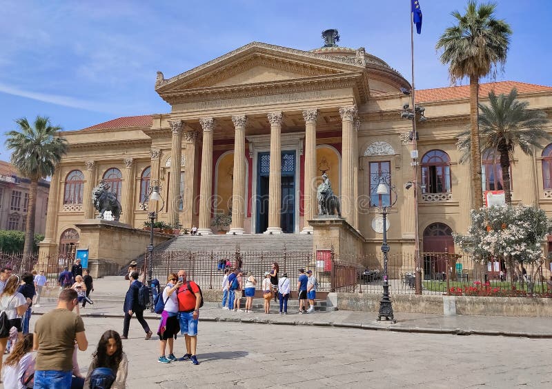 Italy Palermo July 15 2022 The Teatro Massimo Vittorio Emanuele Better Known As Teatro