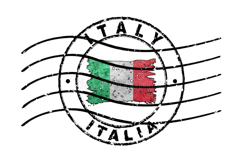 Italy Passport Stamp Flag Travel Document Stock Illustration ...
