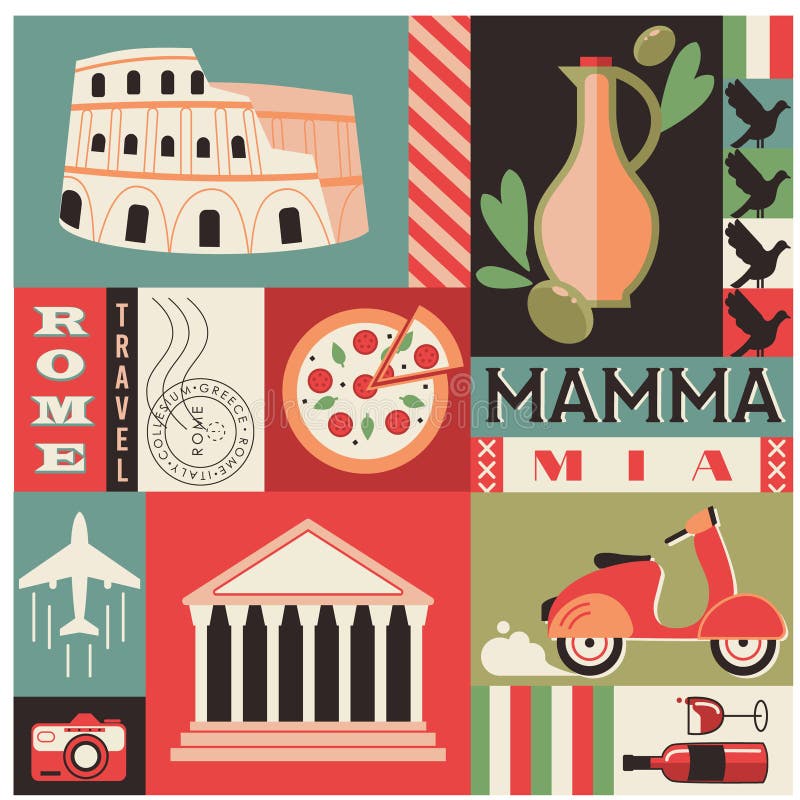 Italy pattern stock illustration. Illustration of capital - 33141893