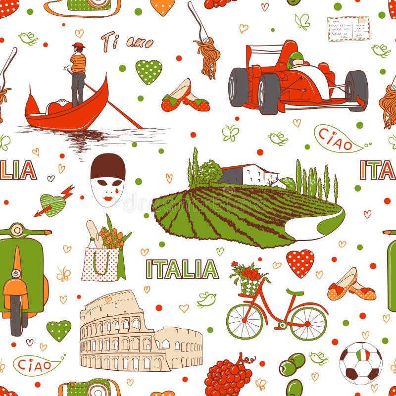 Italy pattern stock illustration. Illustration of capital - 33141893