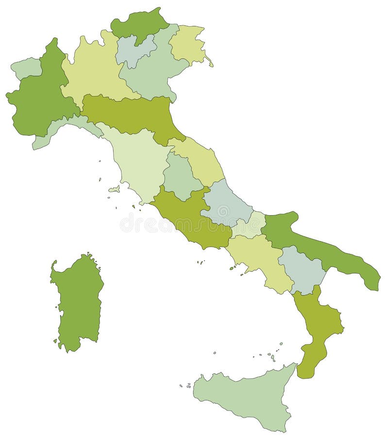 Political map of Italy stock vector. Illustration of center - 21450557