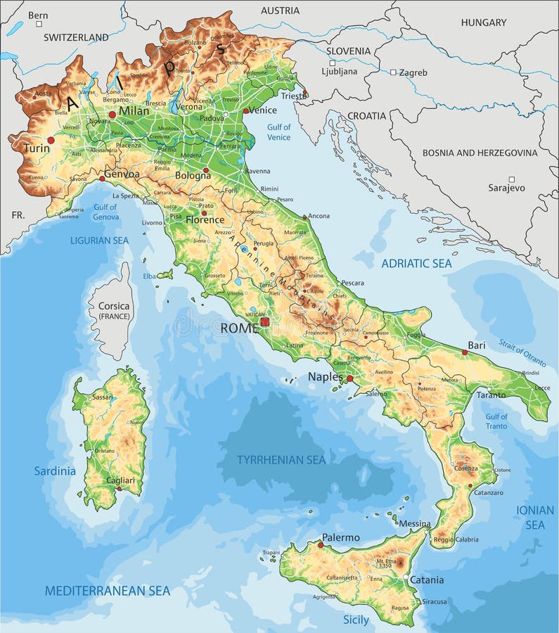 Italy Map Vector Topographic Stock Illustrations – 172 Italy Map Vector ...