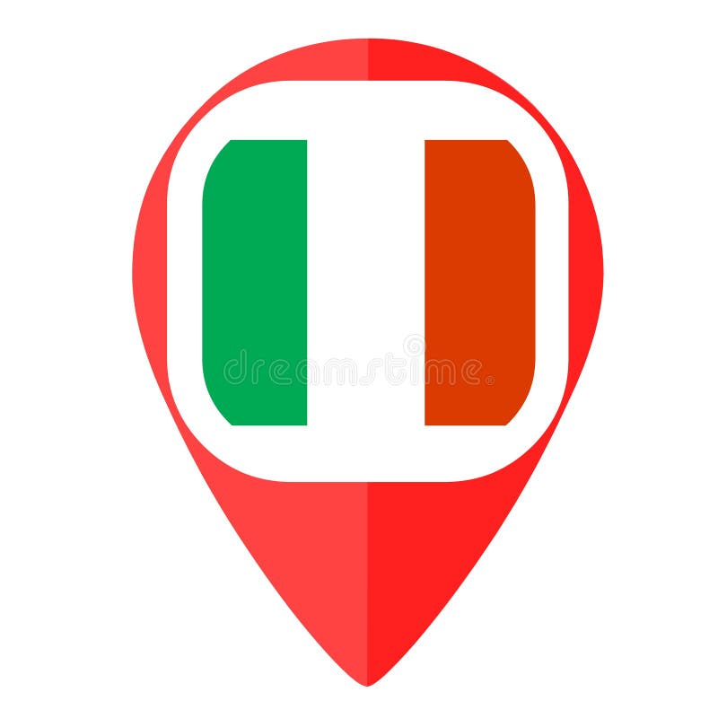 Italy Pin Marker Pointer Map Stock Photo - Illustration of font ...