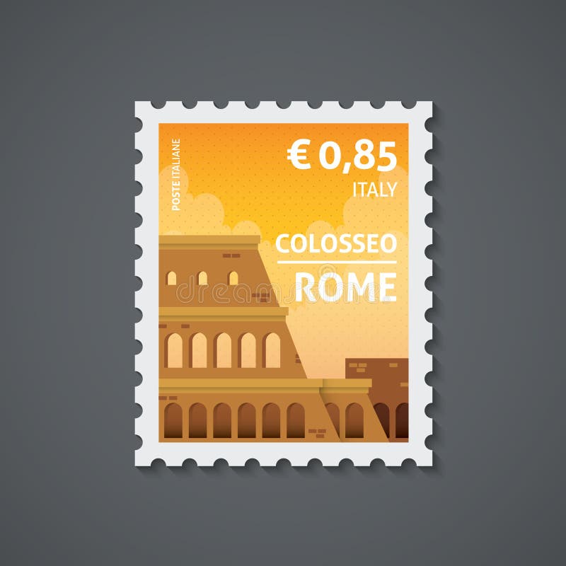 Italy Postage Stamp.. Vector Illustration Decorative Design Stock ...