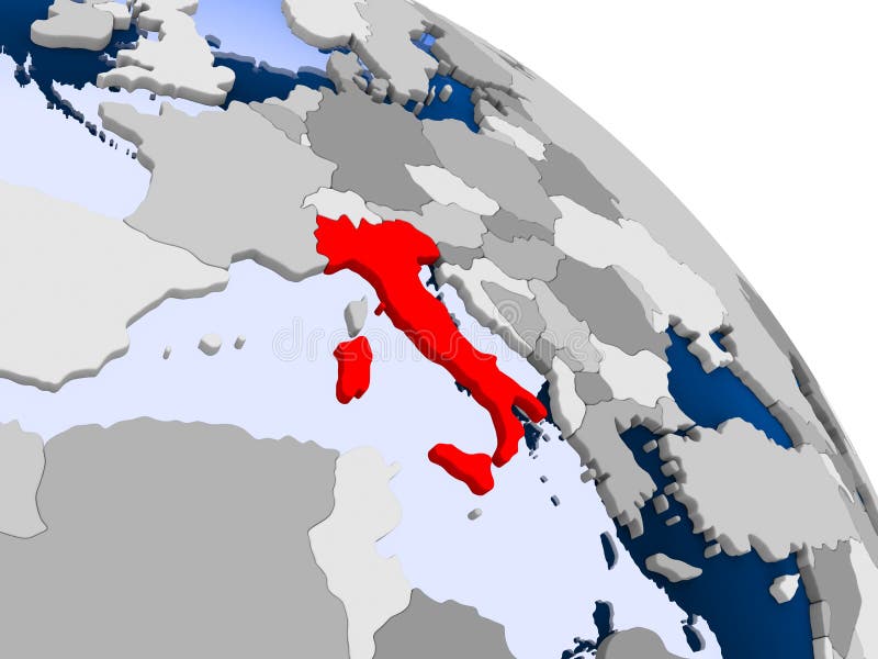 Red Highlighted Map Italy Stock Illustrations – 301 Red Highlighted Map ...