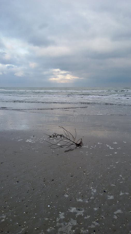 Italy, Romagna: Gray Day in Winter Beach. Stock Photo - Image of blue ...