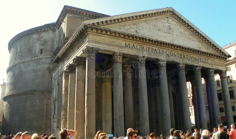 Italy, Rome, Piazza Della Rotonda, Pantheon, General View of the ...