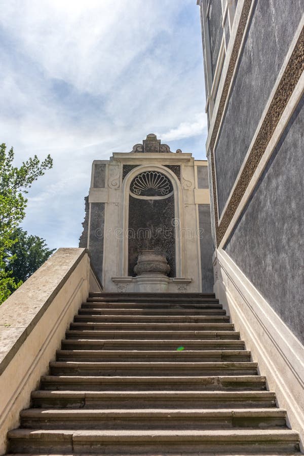 Italy, Rome, Roman Forum, a Stone Steps Stair Case on the Side of a ...