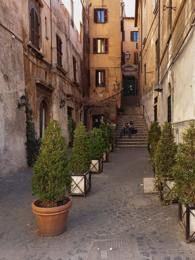 Italy Rome side streets stock image. Image of street - 170417941