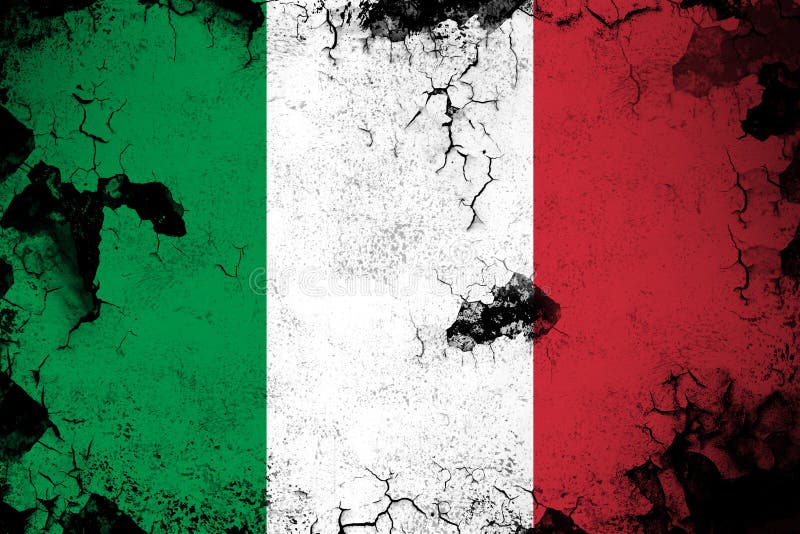 Italy Rusty and Grunge Flag Illustration Stock Illustration ...