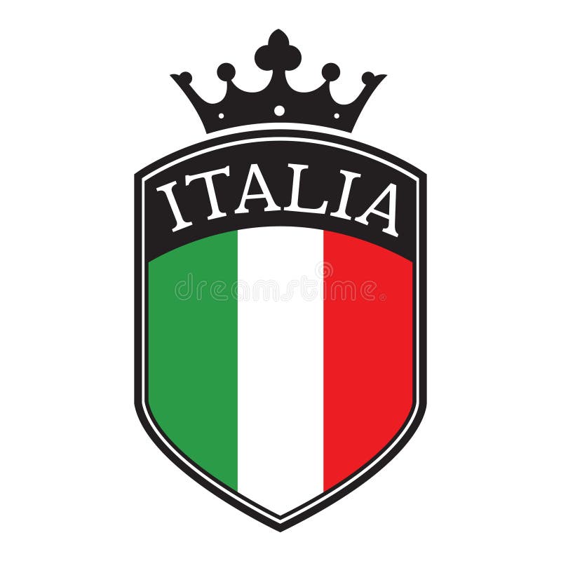 Italy Shield stock illustration. Illustration of insignia - 14747750