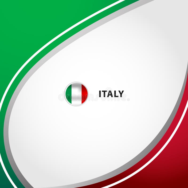 Italy Square Layout Background Concept Design Template Stock Vector ...