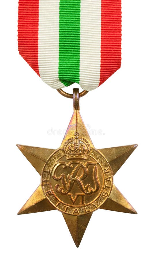 Italy Star Medal stock photo. Image of combat, ribbon - 23758740
