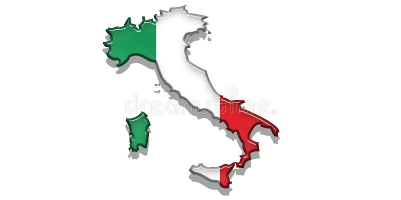 Italy Map Silhouette Vector Illustration Stock Vector - Illustration of ...