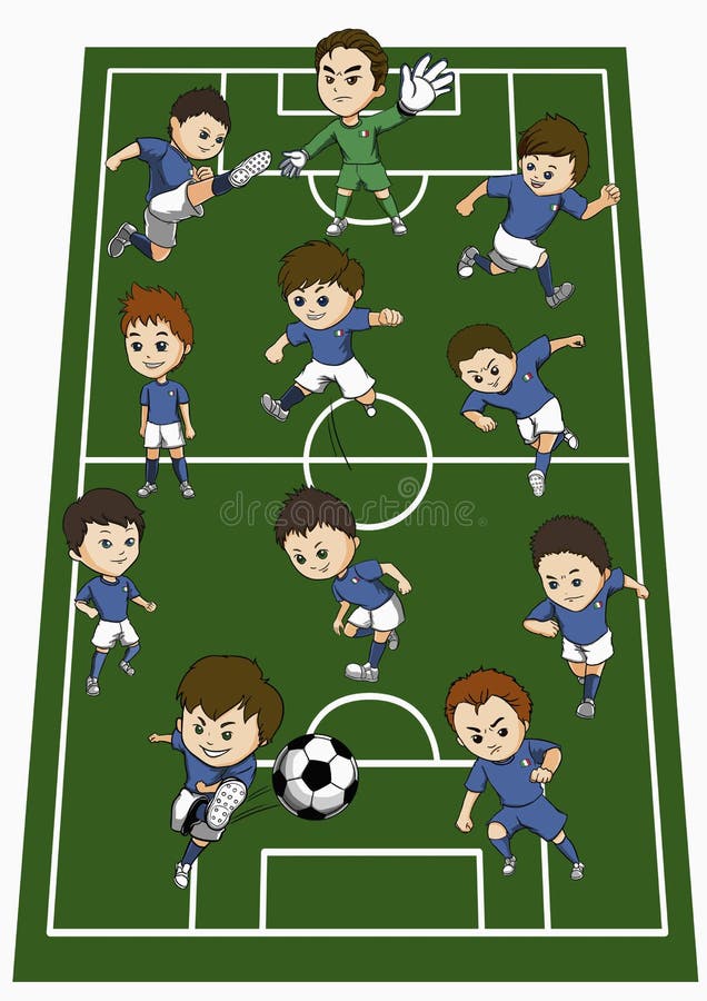 Italy team formation stock illustration. Illustration of ball - 185004522
