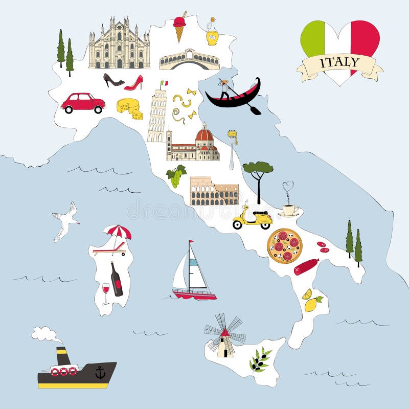 Italy Map For Kids