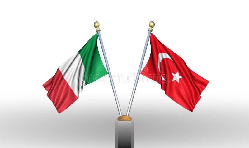 Italy and Turkey flags stock illustration. Illustration of europe ...