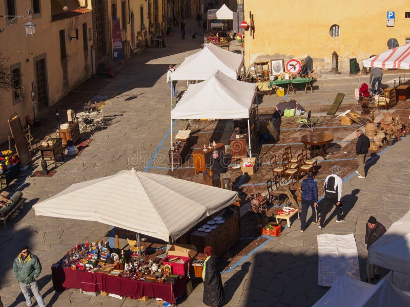 Italy, Tuscany, Arezzo, Arezzo Antiques Fair - Editorial Photography ...