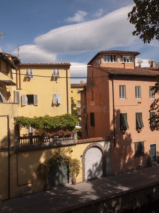 Italy, Tuscany, the City of Lucca. Editorial Stock Photo - Image of ...