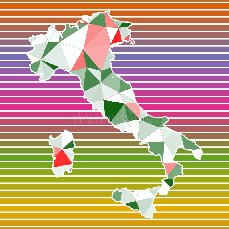 Italy vector illustration. stock vector. Illustration of cartography ...
