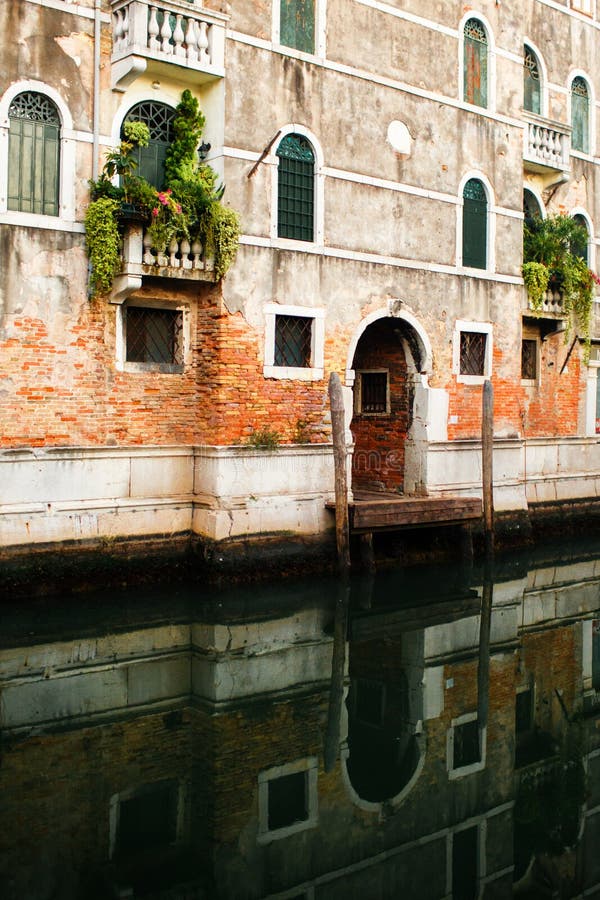 Italy, Venezia Typical Building Facade on the Grand Canal Stock Photo ...