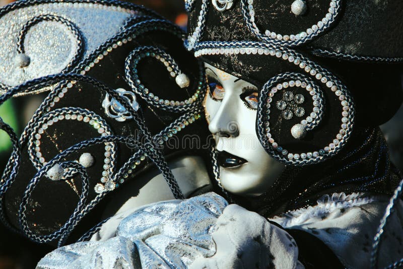 ITALY, VENICE - February 28 2017: Venice Carnival. Typical Mask in the ...