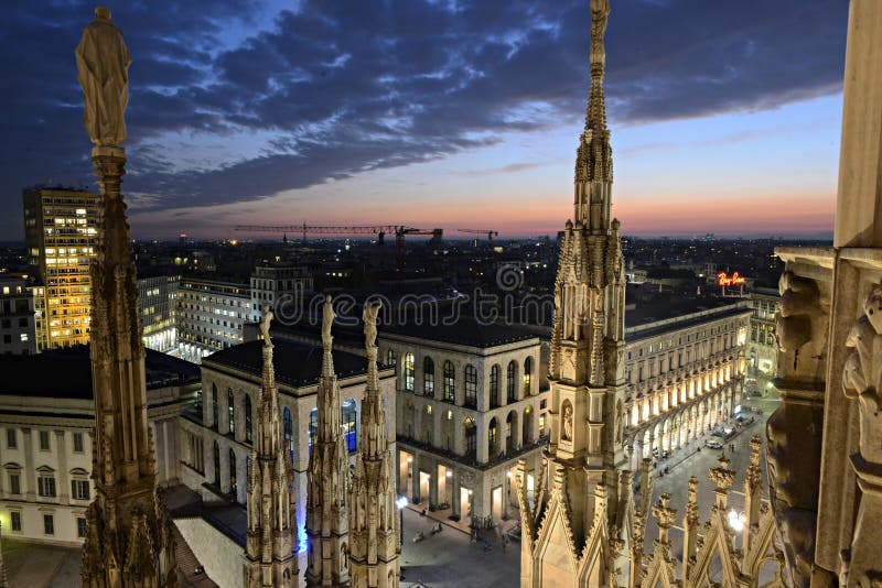 Italy - View from Duomo Di Milano Editorial Stock Image - Image of ...