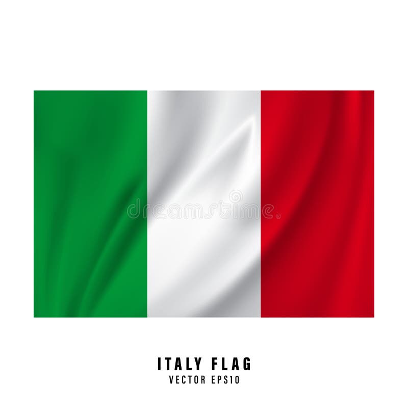 Italy is Waving Its Flag. Realistic National Flag Vector Design ...
