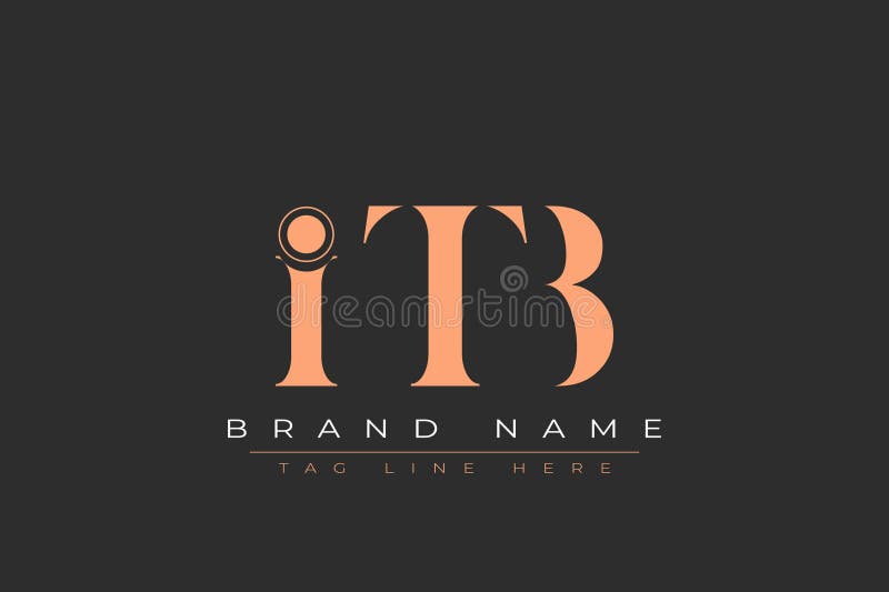 ITB Abstract Letter Logo Design Stock Vector - Illustration of ...