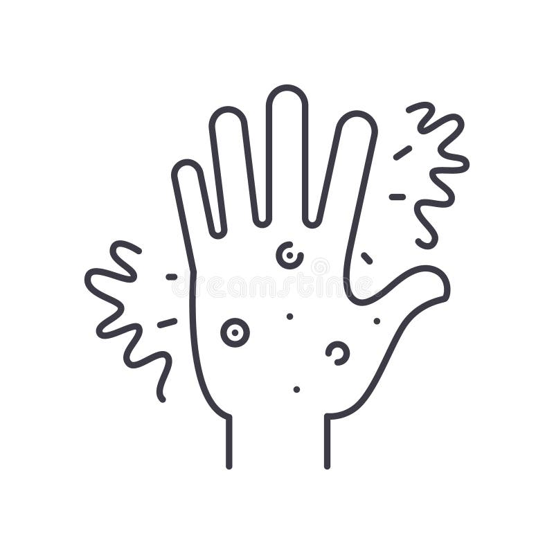 Rash Icon Black. Single Sick Icon from the Big Ill, Disease Black Stock ...