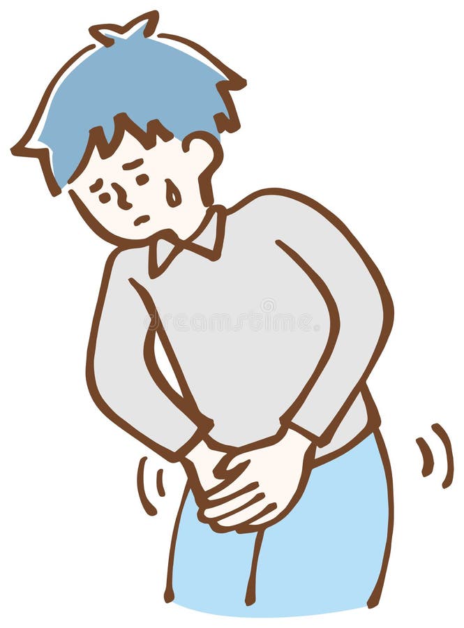 Itching in the Sensitive Area Male Stock Vector - Illustration of ...