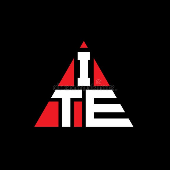 ITE Triangle Letter Logo Design with Triangle Shape. ITE Triangle Logo ...