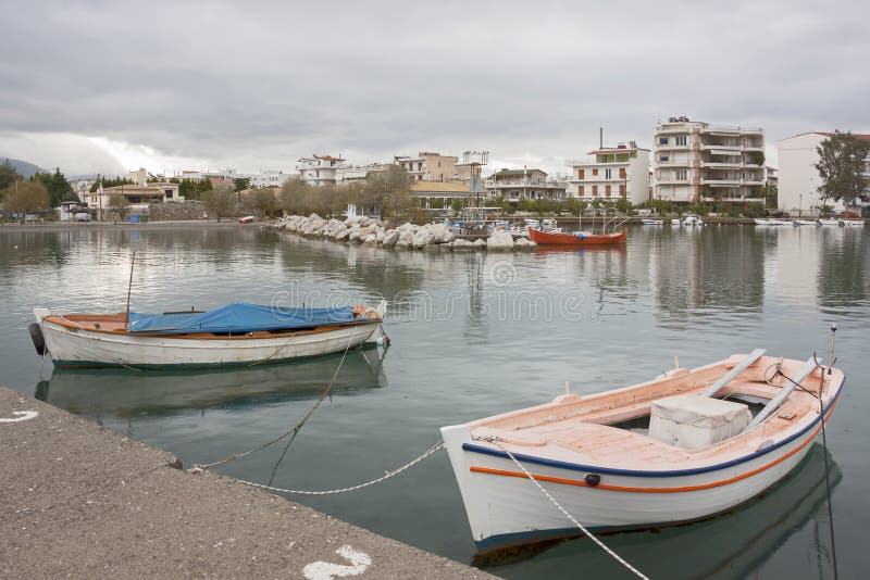 Itea, Greece stock image. Image of greece, boats, boat - 25661655