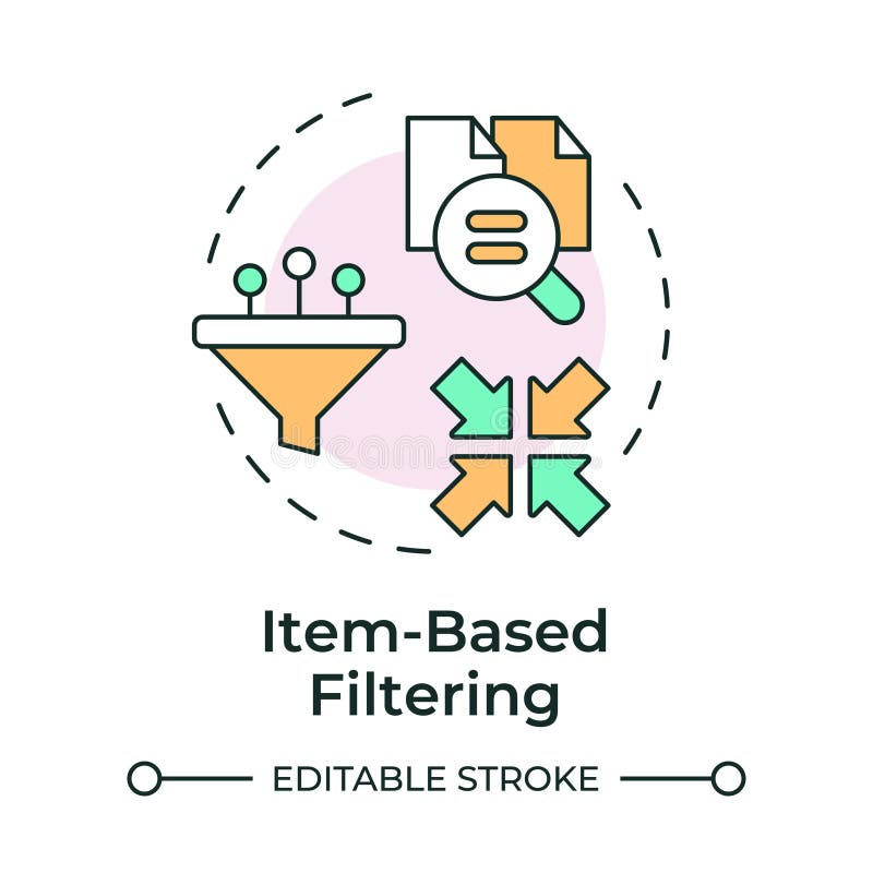 Item-based Filtering Multi Color Concept Icon Stock Vector ...