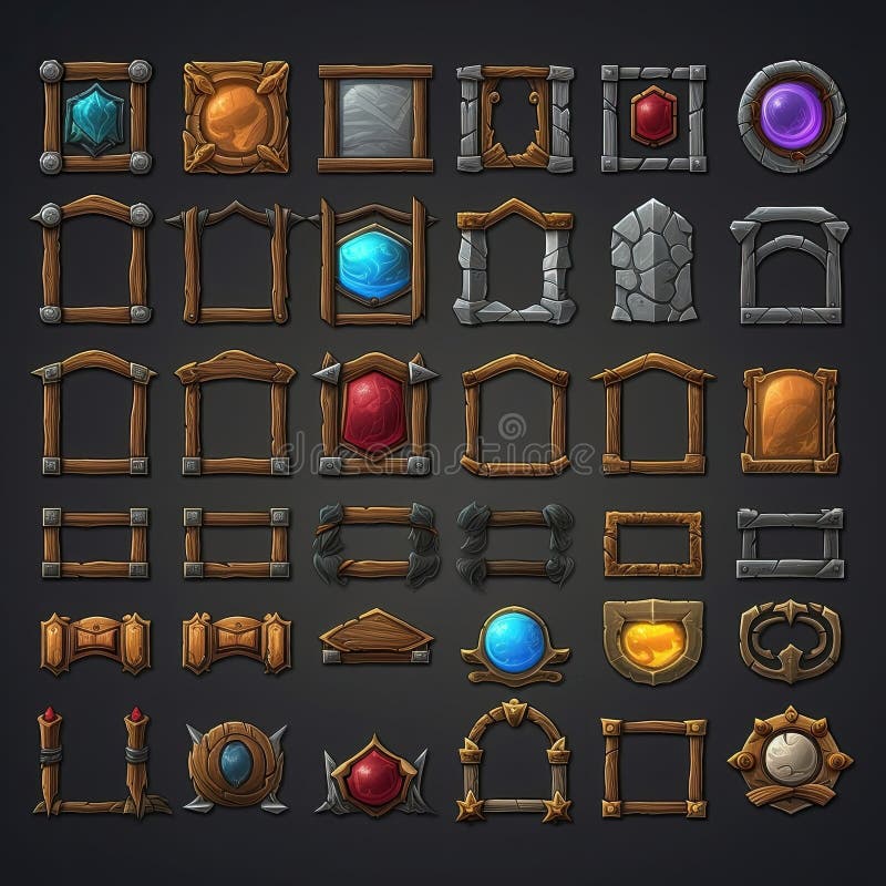 Item Frame Medieval Ai Generated Stock Illustration - Illustration of ...