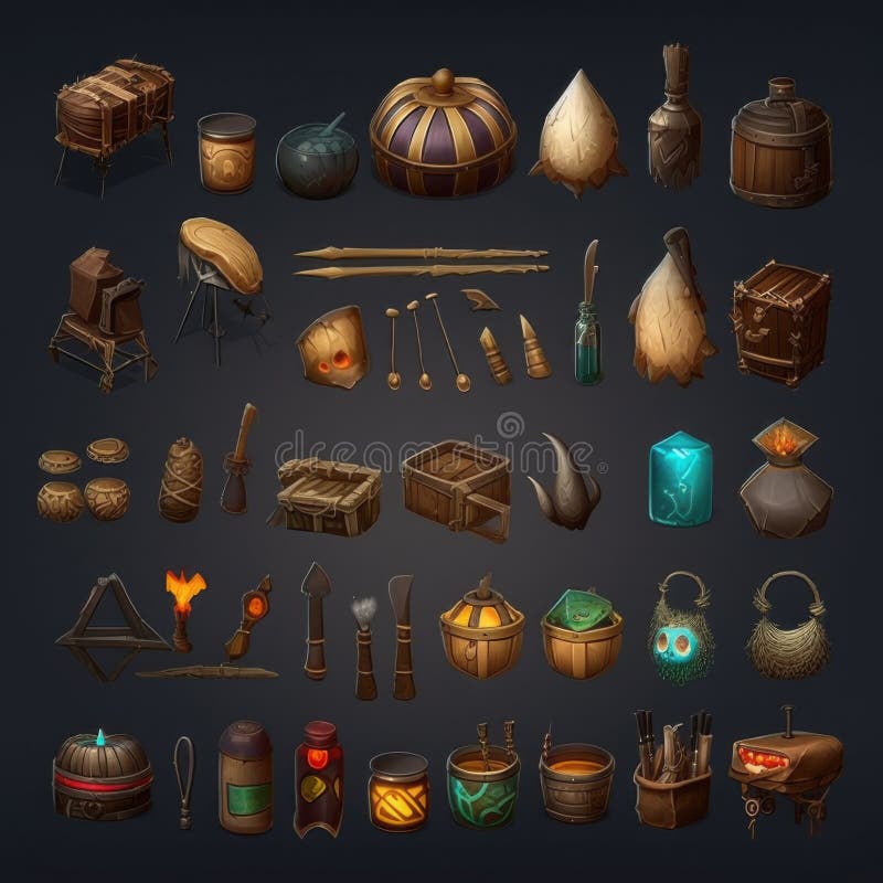 Item game 2d stock illustration. Illustration of game - 277822338