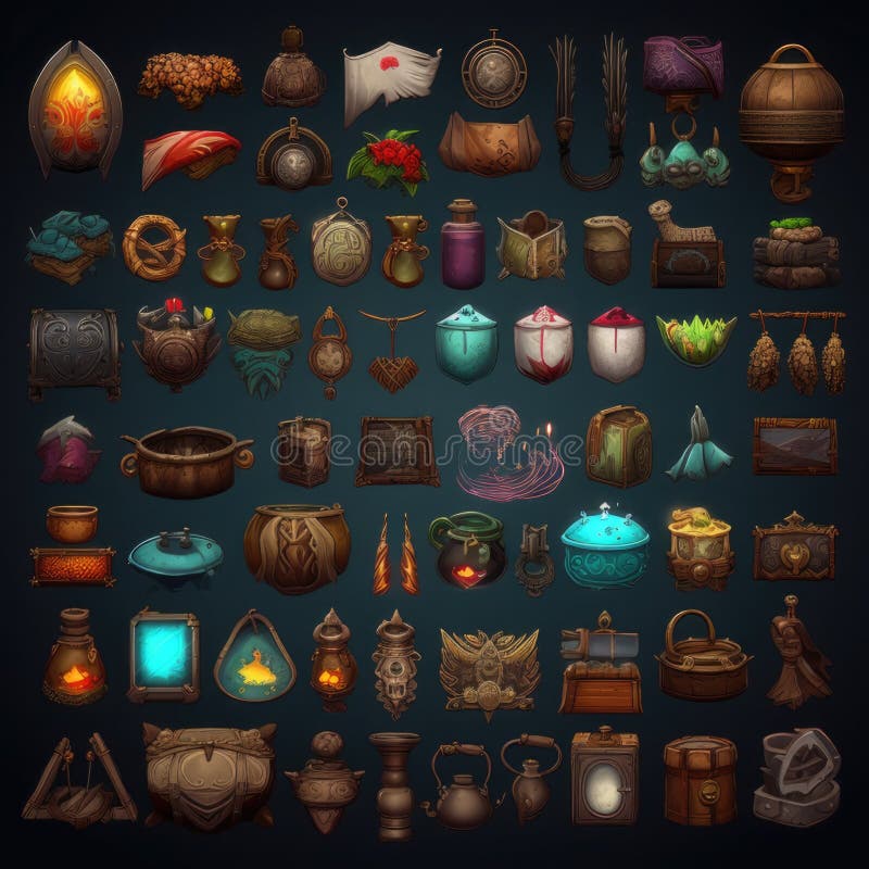 Item game 2d stock illustration. Illustration of entertainment - 277822382