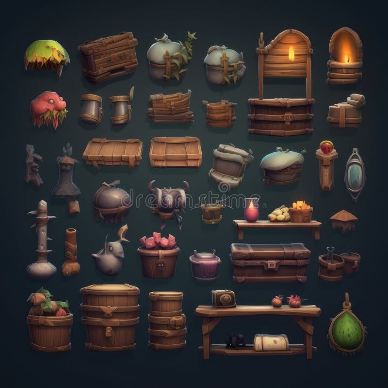 Item game 2d stock illustration. Illustration of gaming - 277822489