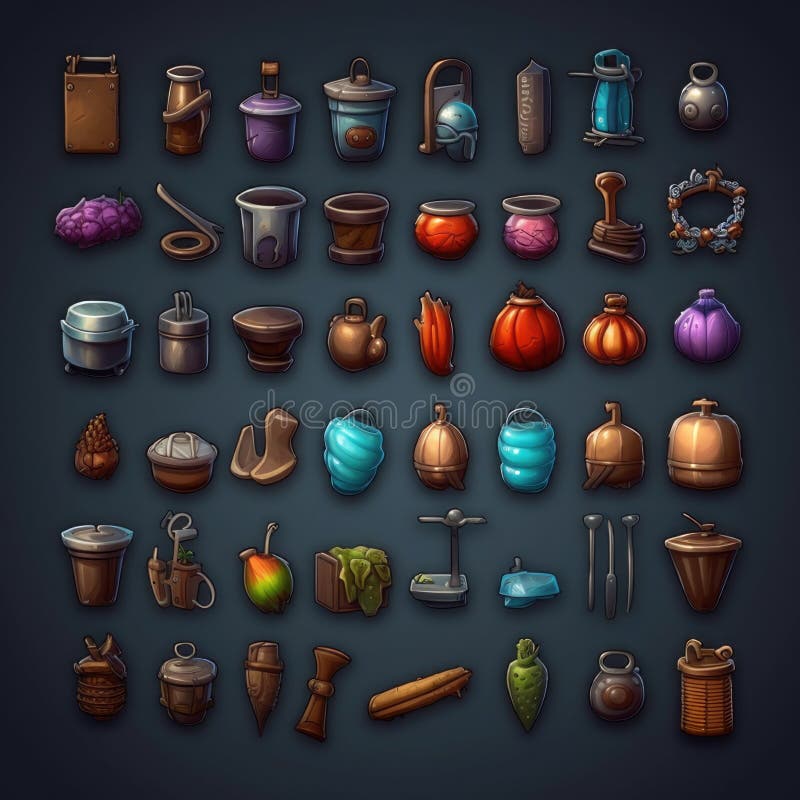 Item game 2d stock illustration. Illustration of shape - 277822726