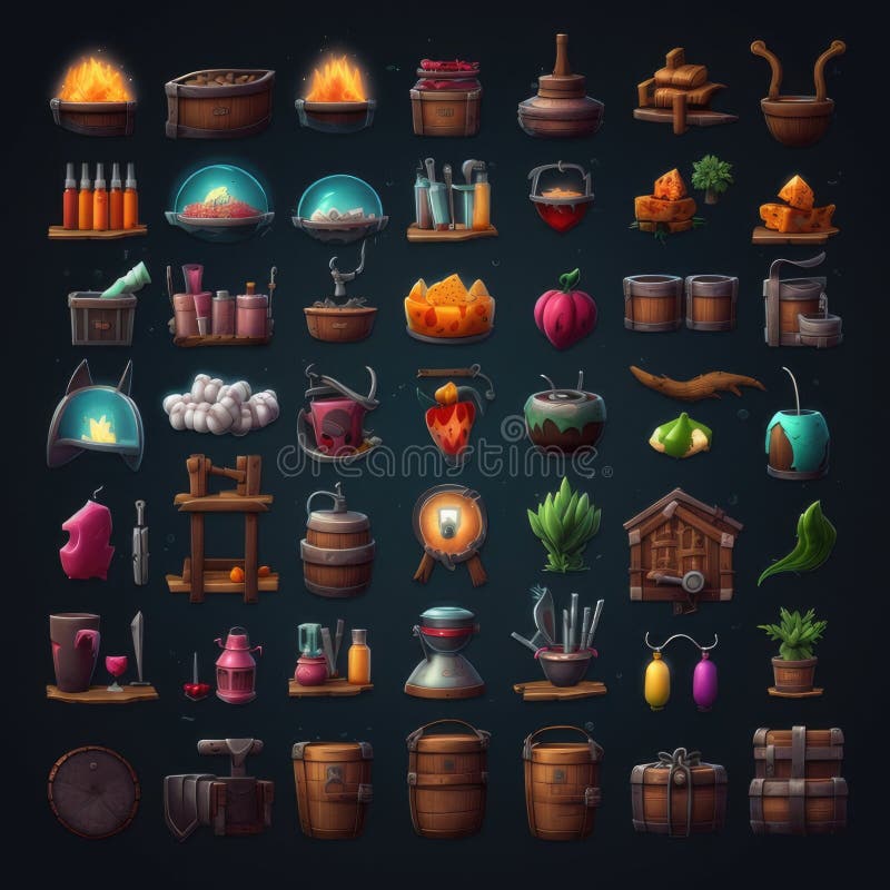 Item game 2d stock illustration. Illustration of play - 277823136