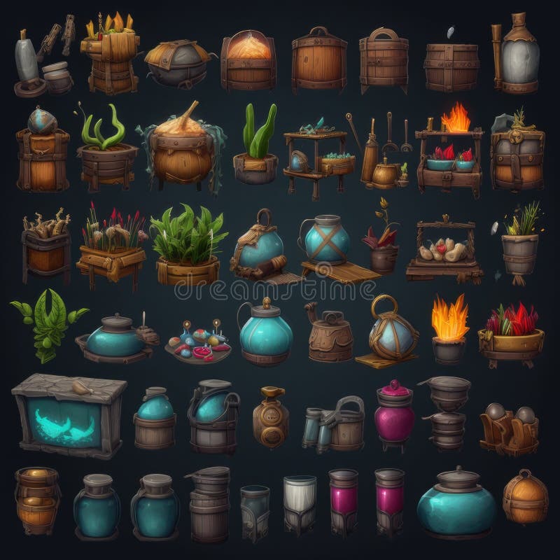 Item game 2d stock illustration. Illustration of adventure - 277823173