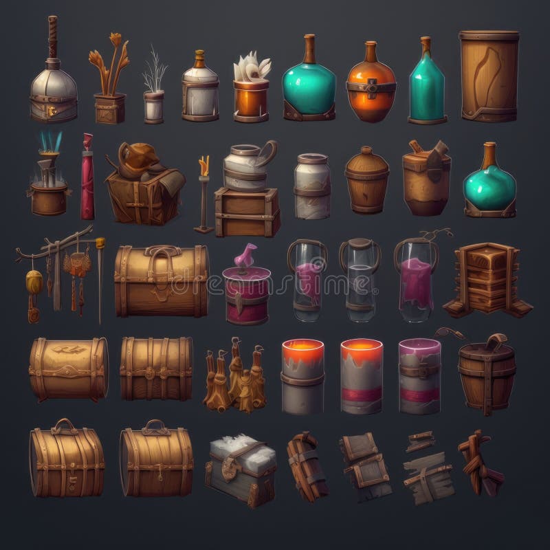 Item game 2d stock illustration. Illustration of leisure - 277823819