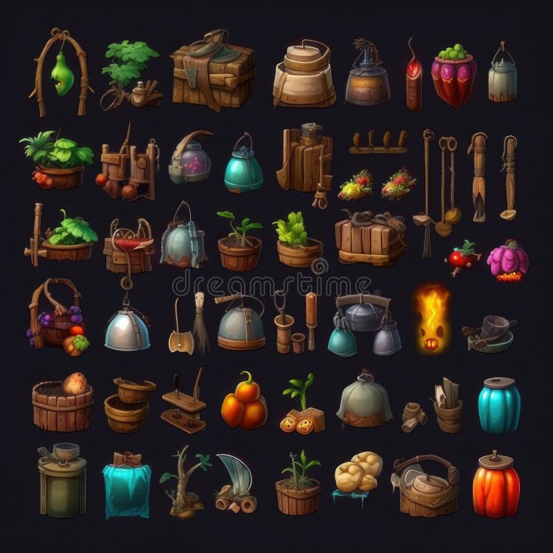 Item game 2d stock illustration. Illustration of leisure - 277824338