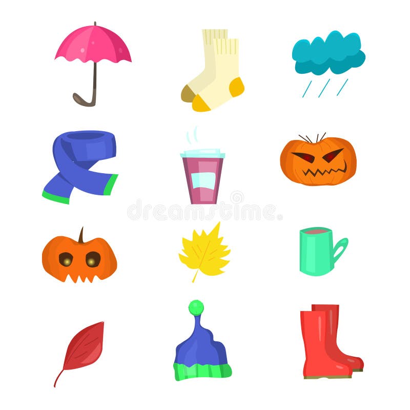 Items from Autumn Everyday Life Stock Vector - Illustration of coffee ...