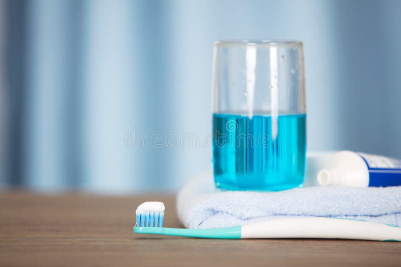Items for Brushing Your Teeth in the Morning Stock Image - Image of ...