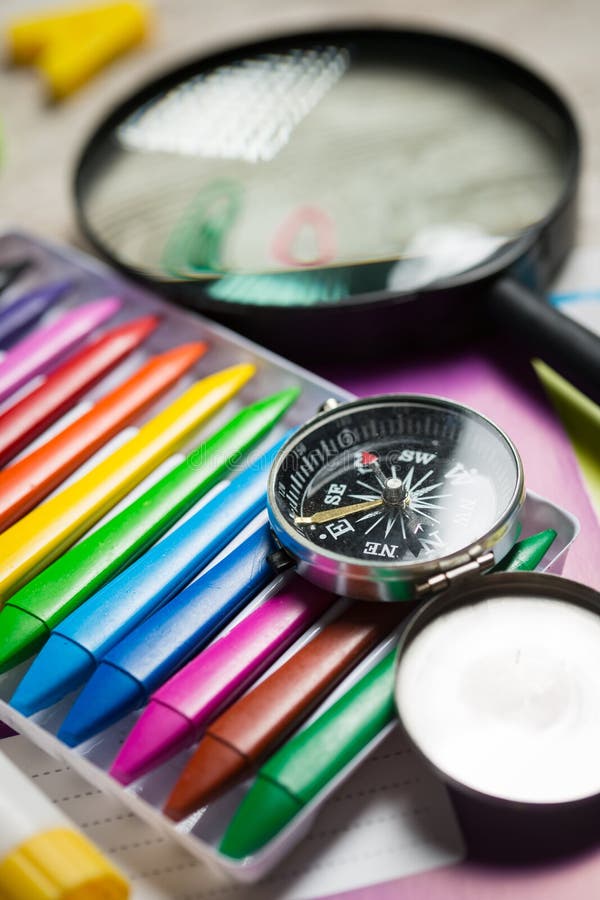 Items for Children`s Creativity Stock Photo - Image of paper ...