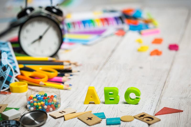 Items for Children`s Creativity Stock Image - Image of craft, numbers ...