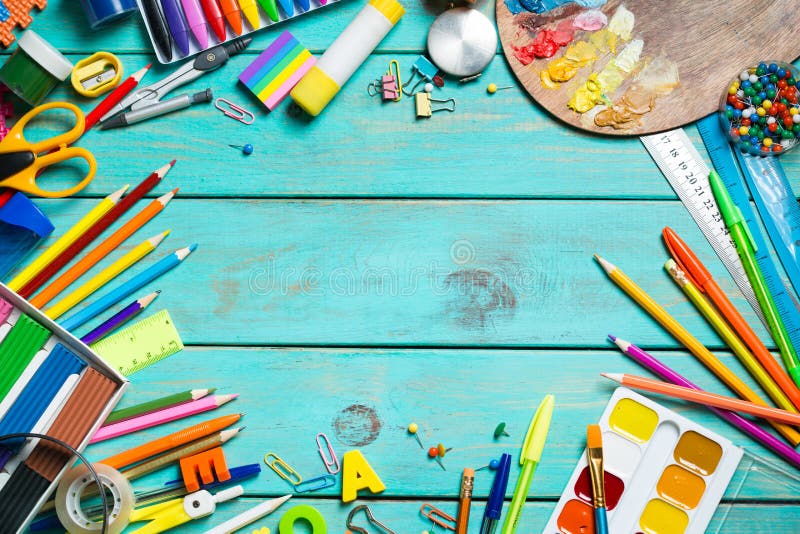 Items for Children`s Creativity Stock Image - Image of supplies, time ...